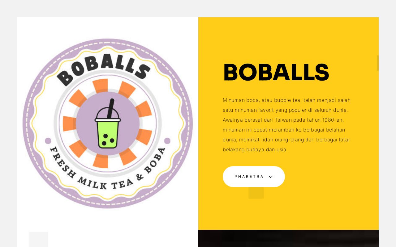BOBALLS adalah Minuman boba, atau bubble tea